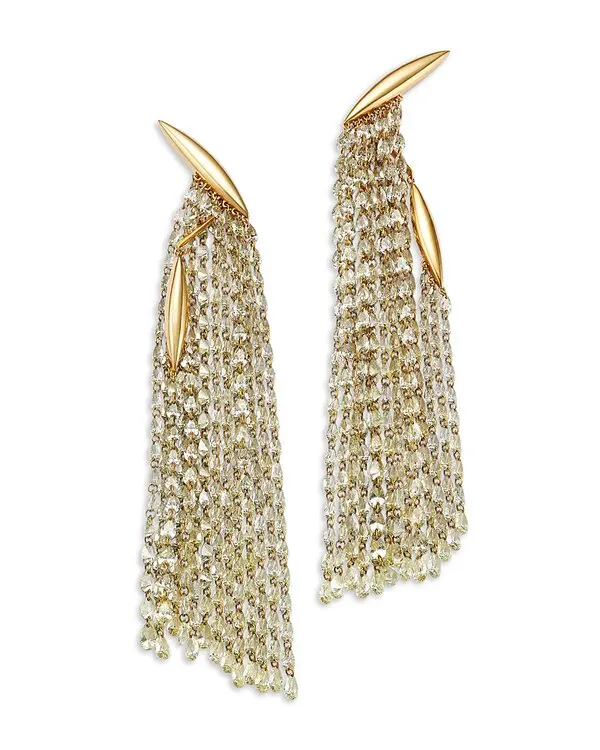 Etho Maria 18k Yellow Diamond Cascade Statement Earrings, 30.71 Tcw - Gold