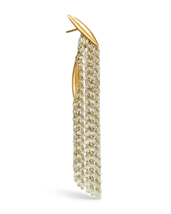 Etho Maria 18k Yellow Diamond Cascade Statement Earrings, 30.71 Tcw