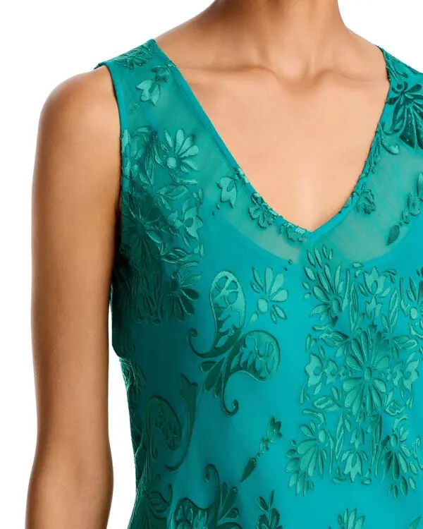 Johnny Was Mira Satin Burnout Slip Dress