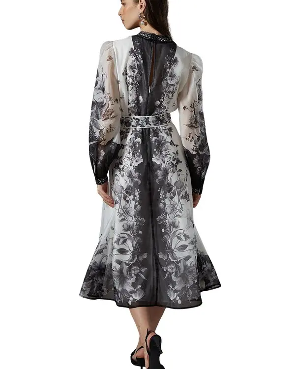 Coast Printed Organza Shirt Dress