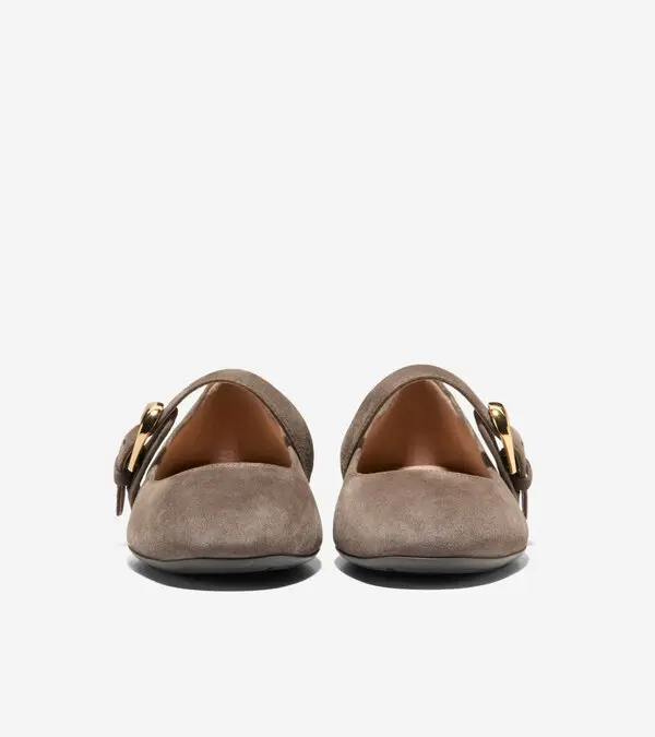 Cole Haan Grand Ambition Alissa Mary Jane Ballet Flats - Deep Olive