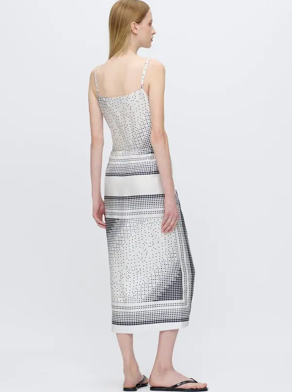 CALLAS MILANO Angie Camisole Dress In Printed Silk Twill