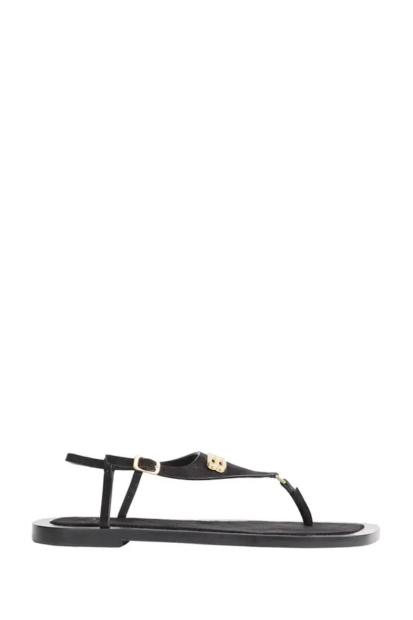 Balenciaga Riva Logo Plaque Sandals