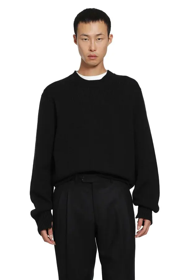 SALON C LUNDMAN Wool-cashmere Chunky Crewneck Sweater