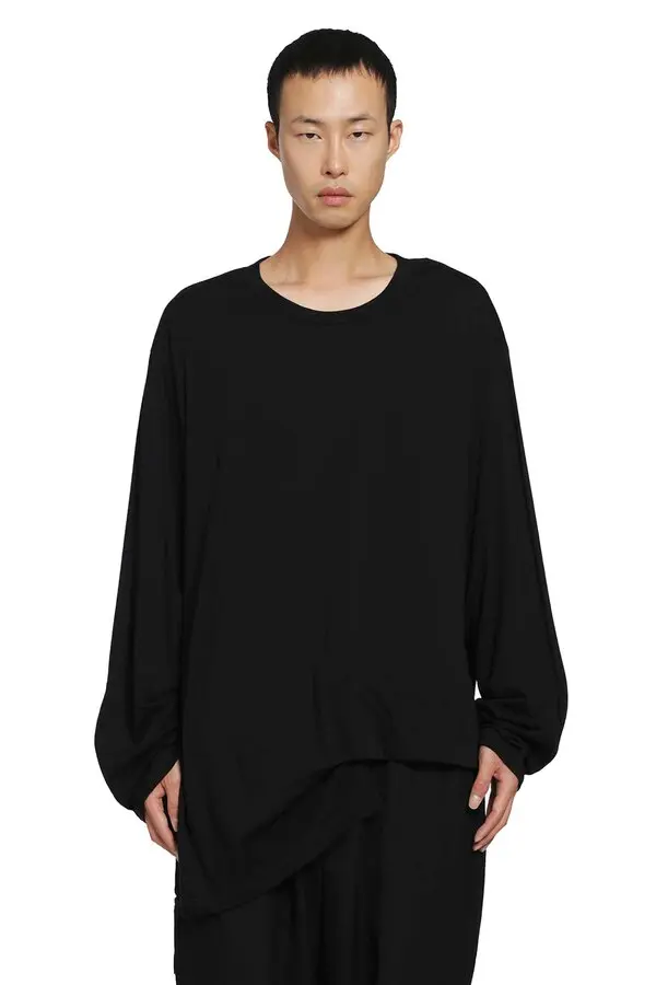 Yohji Yamamoto Asymmetric Hem Long Sleeve Tee