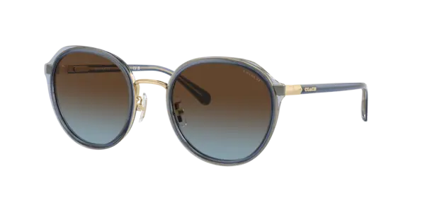 COACH Oval Sunglasses - Brown Blue Gradient