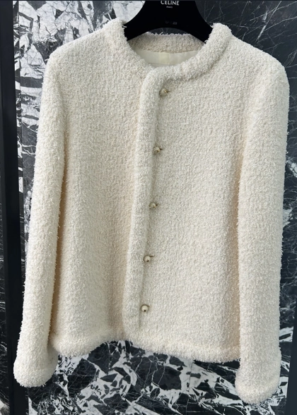Celine Cashmere & Wool Jacket - Ivory