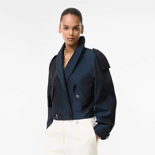 Burberry Cropped Silk Withington Jacket