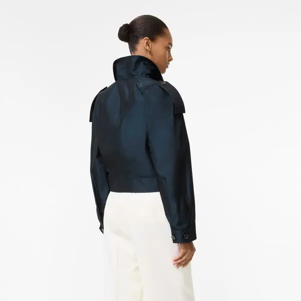 Burberry Cropped Silk Withington Jacket