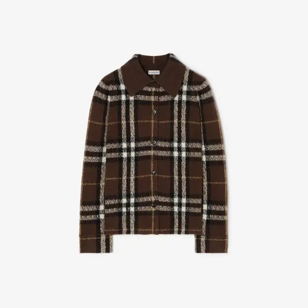 Burberry Cashmere Overshirt With House Check