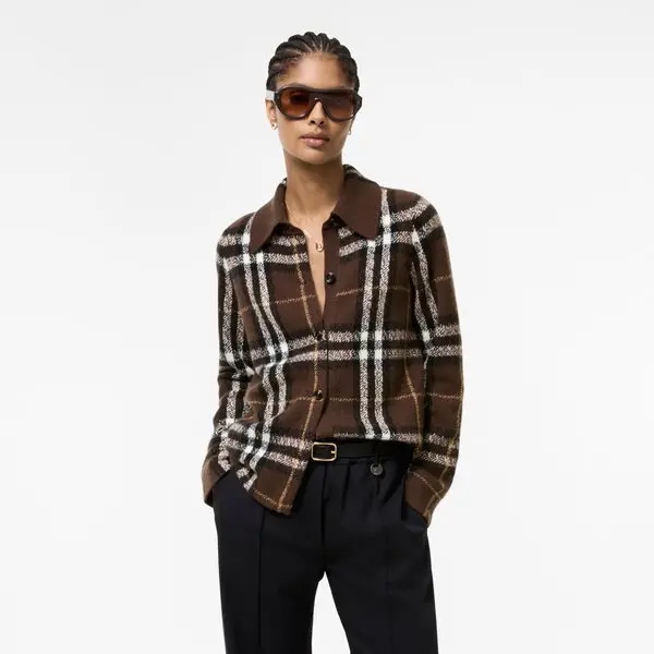 Burberry Cashmere Overshirt With House Check