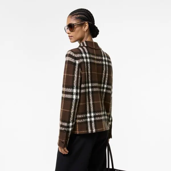 Burberry Cashmere Overshirt With House Check