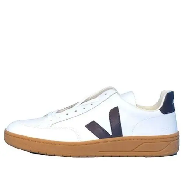 VEJA V-12 Leather Sneakers - White/brown