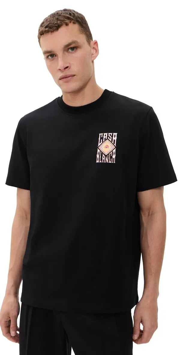 Casablanca Hermons Mirage Printed Classic T-shirt - Black