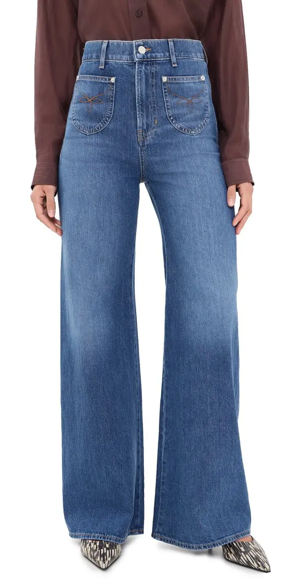 Veronica Beard Grant Western Stitch Jeans - Wanderer