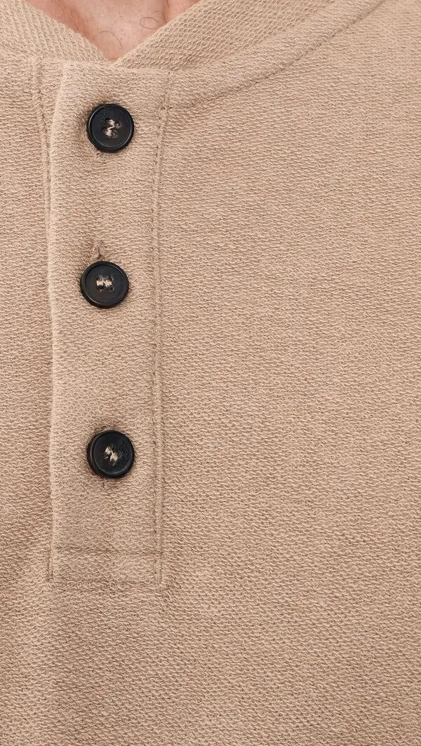 RHYTHM Vintage Terry Long Sleeve Henley