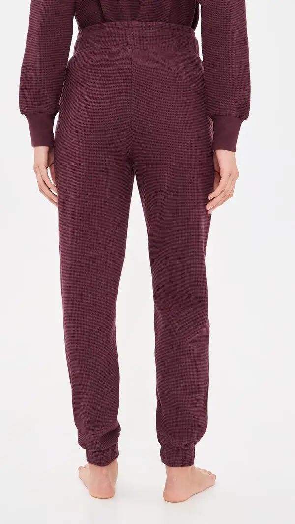 NEGATIVE Waffle Knit Joggers With Drawstring Waist
