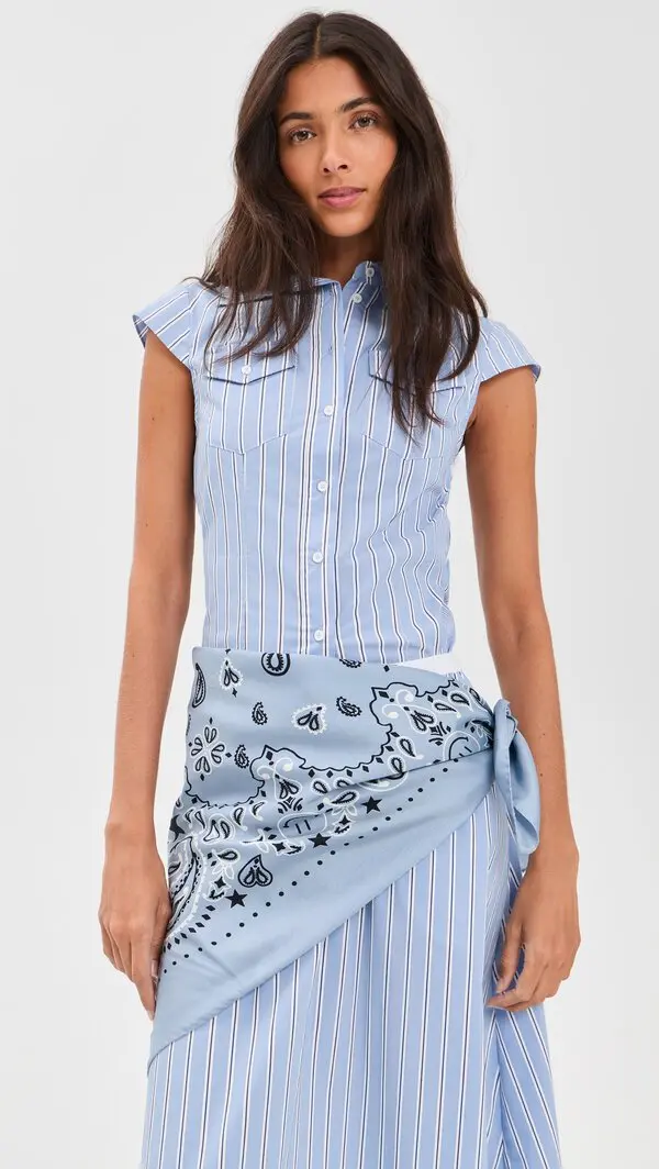 CALL IT BY YOUR NAME Silk Bandana Large - Chambray