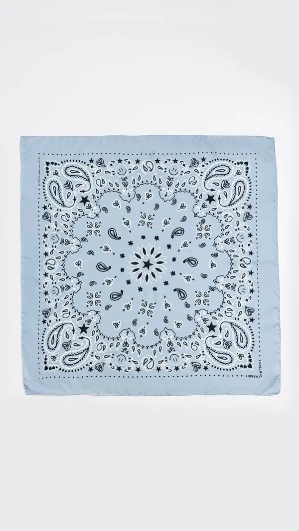 CALL IT BY YOUR NAME Silk Bandana Large - Chambray