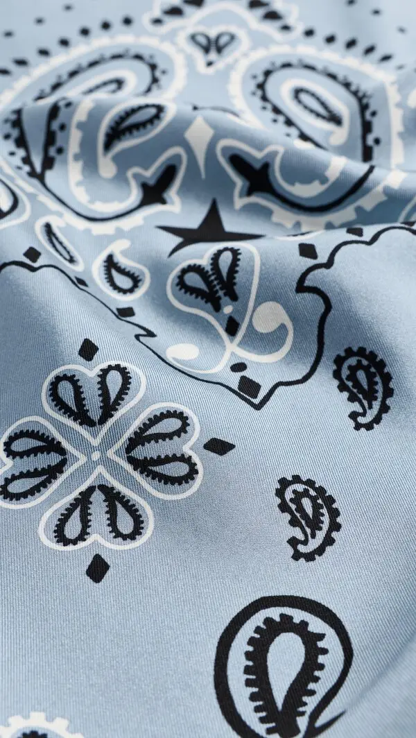 CALL IT BY YOUR NAME Silk Bandana Large - Chambray