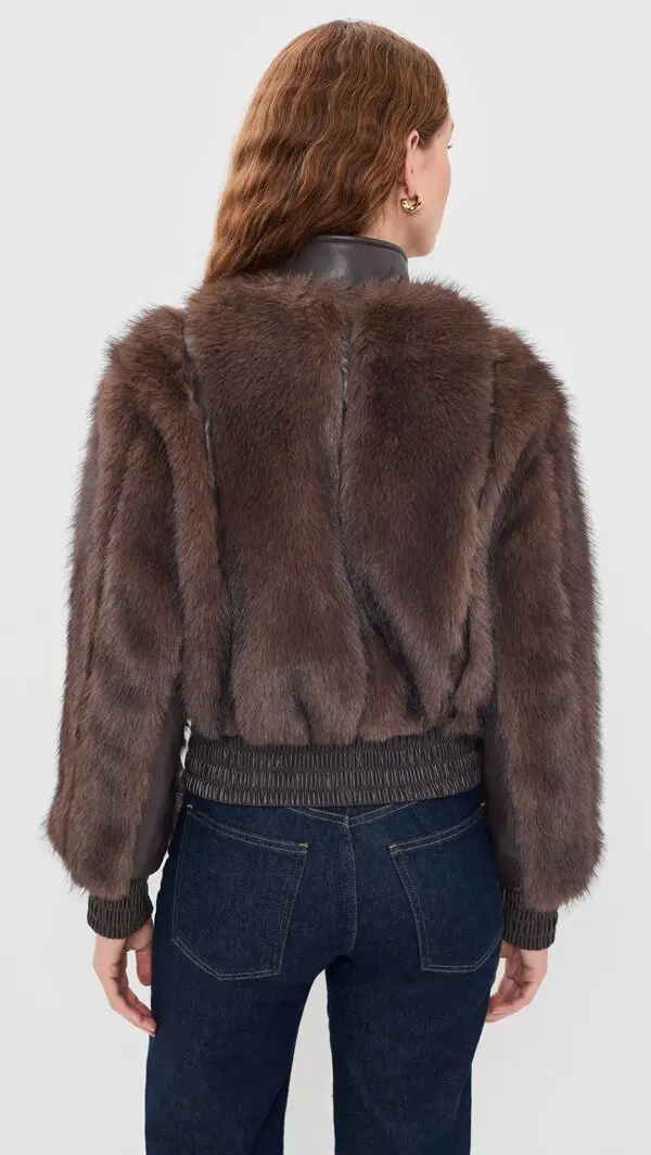 Zimmermann Valiant Faux Fur Bomber Jacket