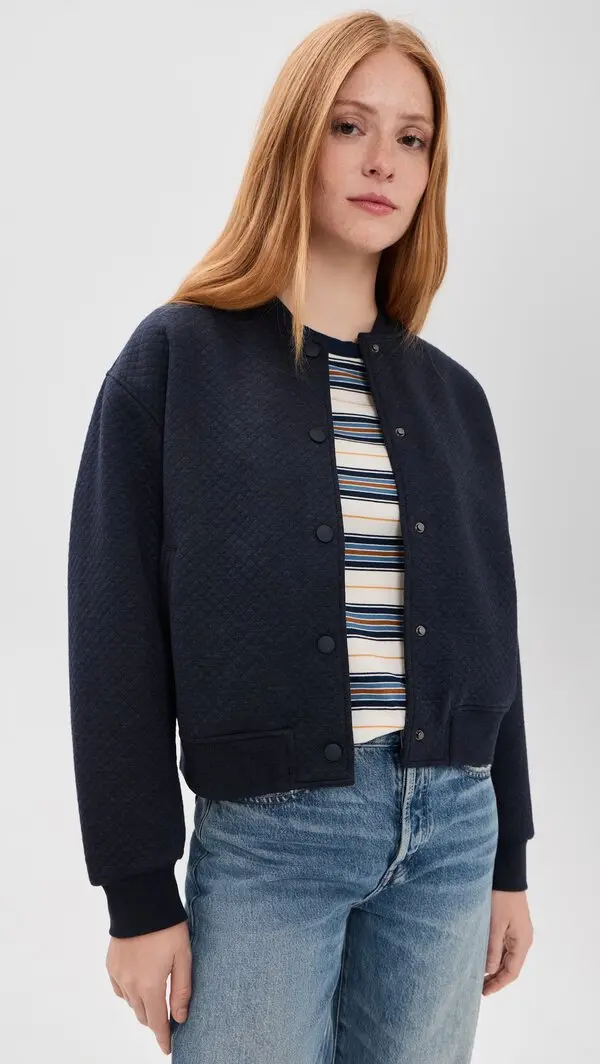 Marine Layer Corbet Quilted Bomber Jacket