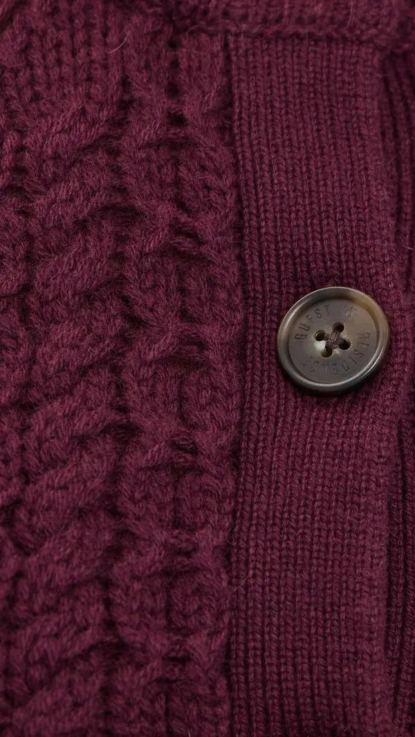 Guest In Residence Cable Sculpted Cardigan