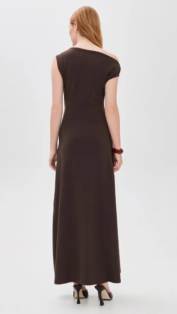 Susana Monaco Shoulder Gathered Slit Front Dress