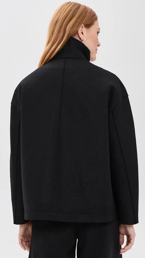 Harris Wharf London Oversized Pressed Wool Funnel Jacket