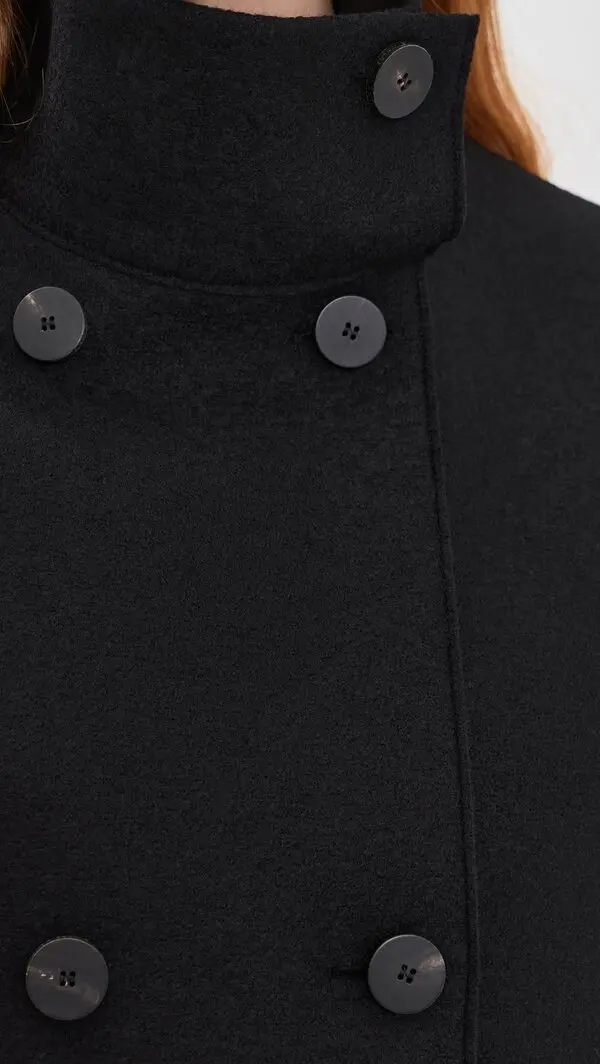 Harris Wharf London Oversized Pressed Wool Funnel Jacket