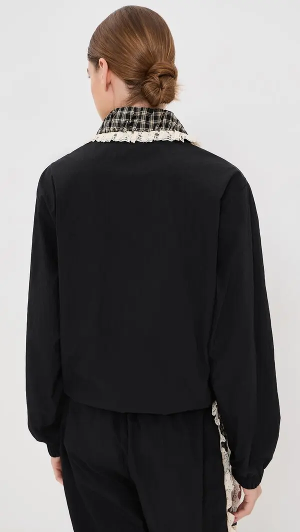 TANNER FLETCHER Kennedy Ruched Stripe Track Jacket
