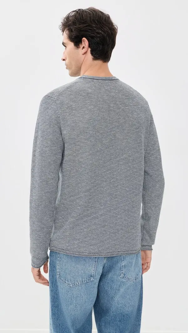 Billy Reid Tuck Stripe Crew Sweater