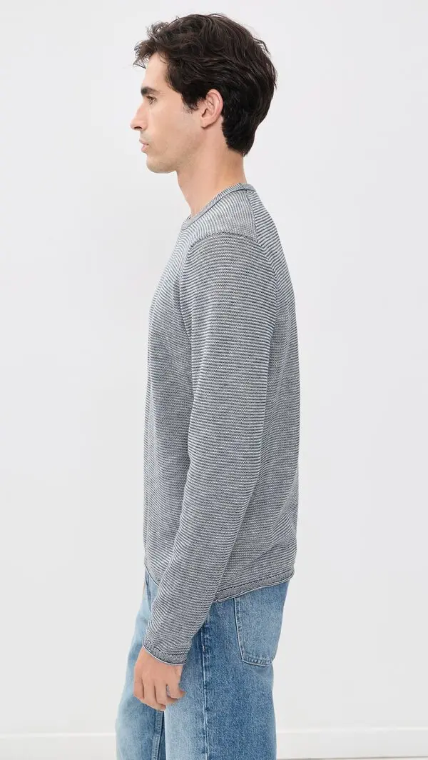 Billy Reid Tuck Stripe Crew Sweater