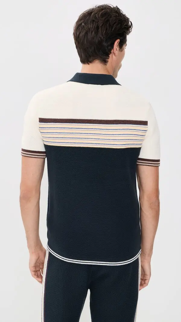 Casablanca Cafe Stripe Polo Shirt