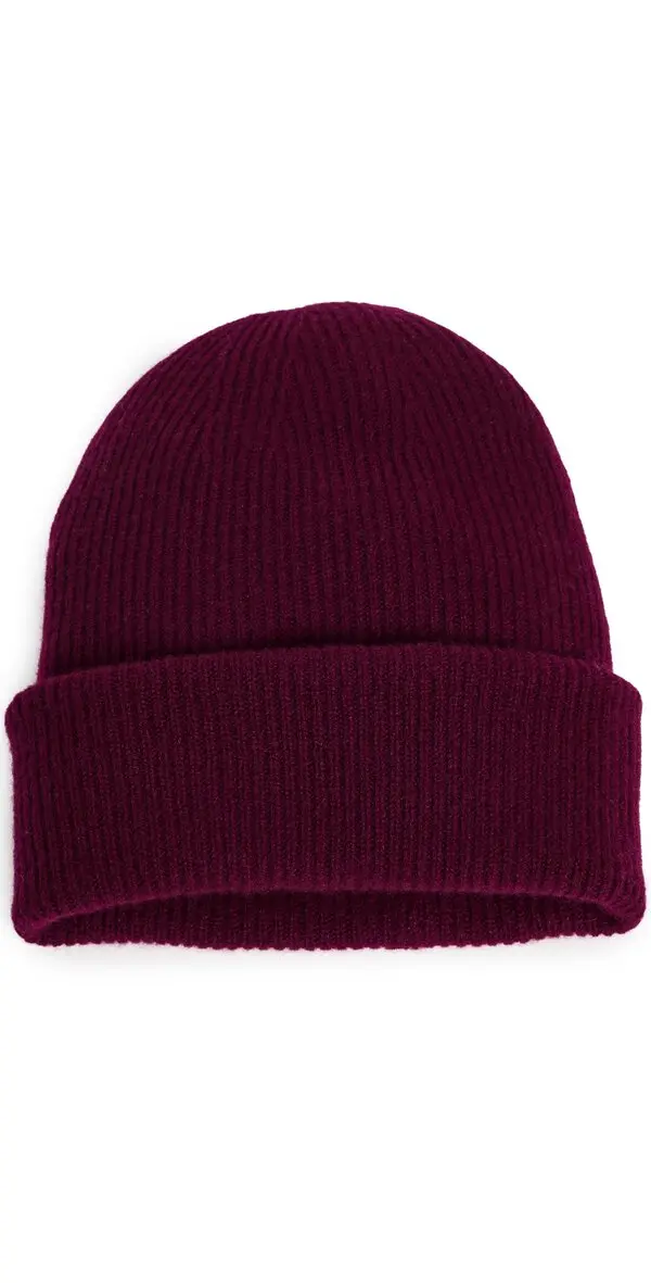 LISA YANG Stockholm Cashmere Beanie - Deep Plum