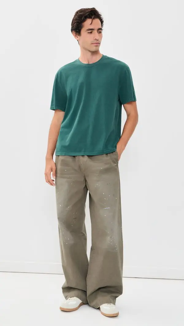 Marine Layer Relaxed Cloud 9 Sueded Jersey Tee - Rain Forest