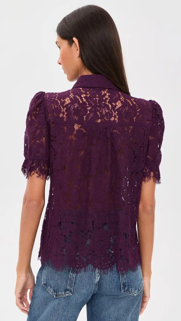 Generation Love Mikaelle Lace Button Down Shirt