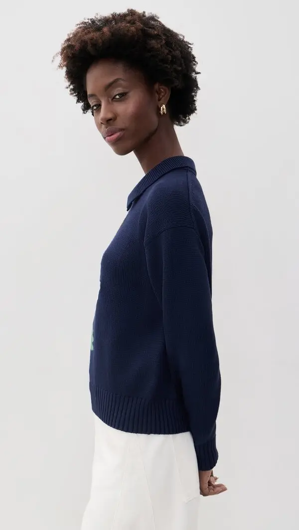 Rlx Ralph Lauren Long Sleeve Collared Pullover Sweater
