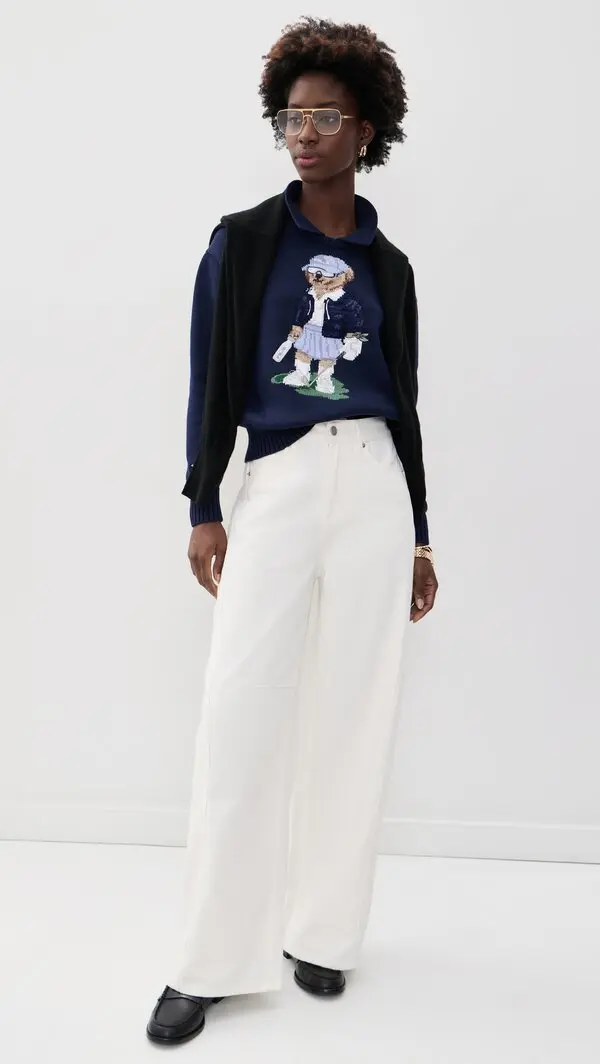 Rlx Ralph Lauren Long Sleeve Collared Pullover Sweater