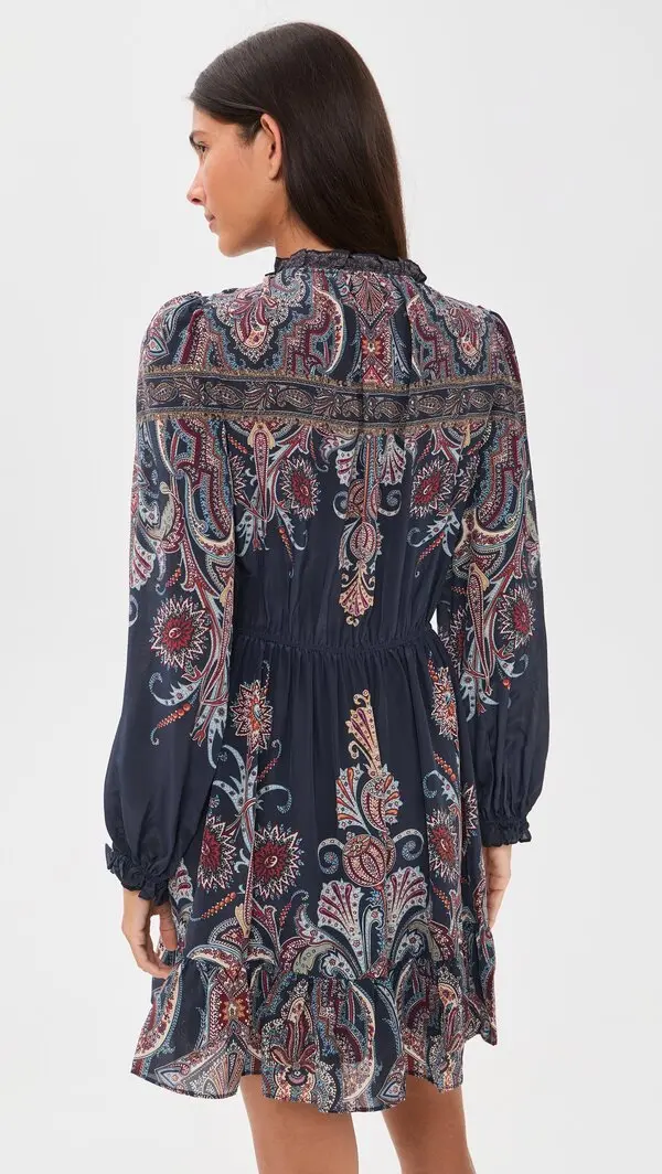 Sea Hyacinth Print Mini Dress