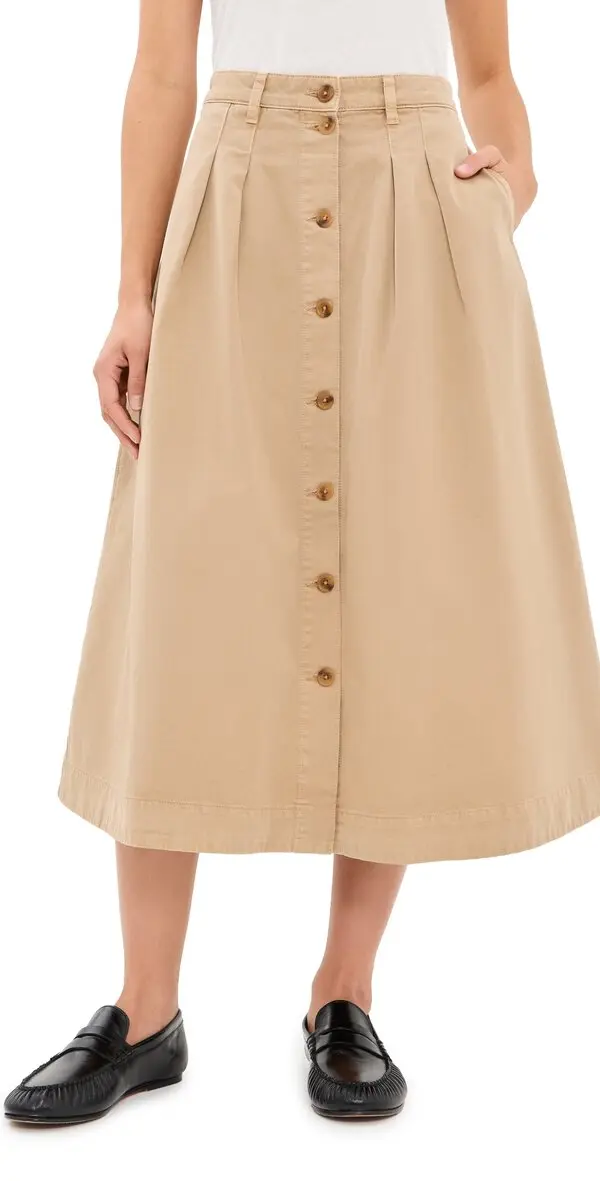 Faherty Brand Seafarer Chino Skirt - Khaki