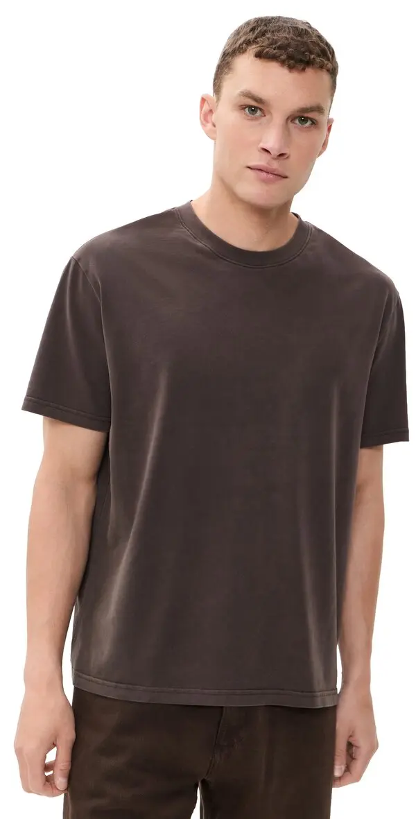 Marine Layer Relaxed Cloud 9 Sueded Jersey Tee - Coffee