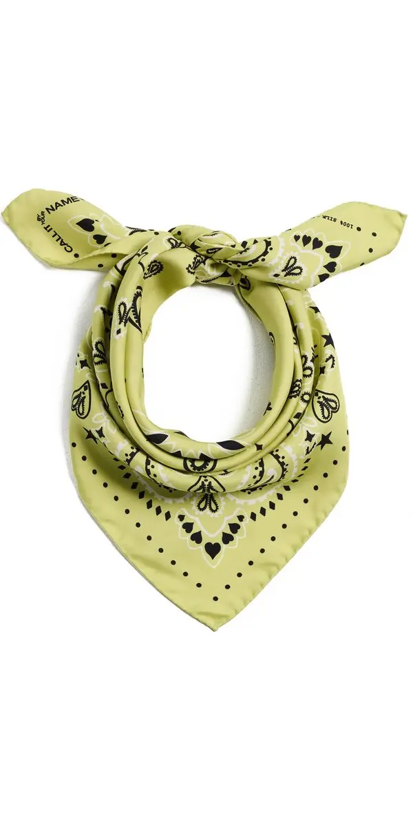 CALL IT BY YOUR NAME Silk Bandana Small - Yellow