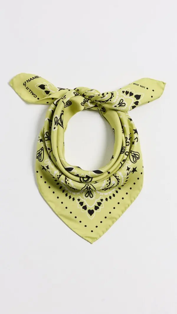 CALL IT BY YOUR NAME Silk Bandana Small - Yellow