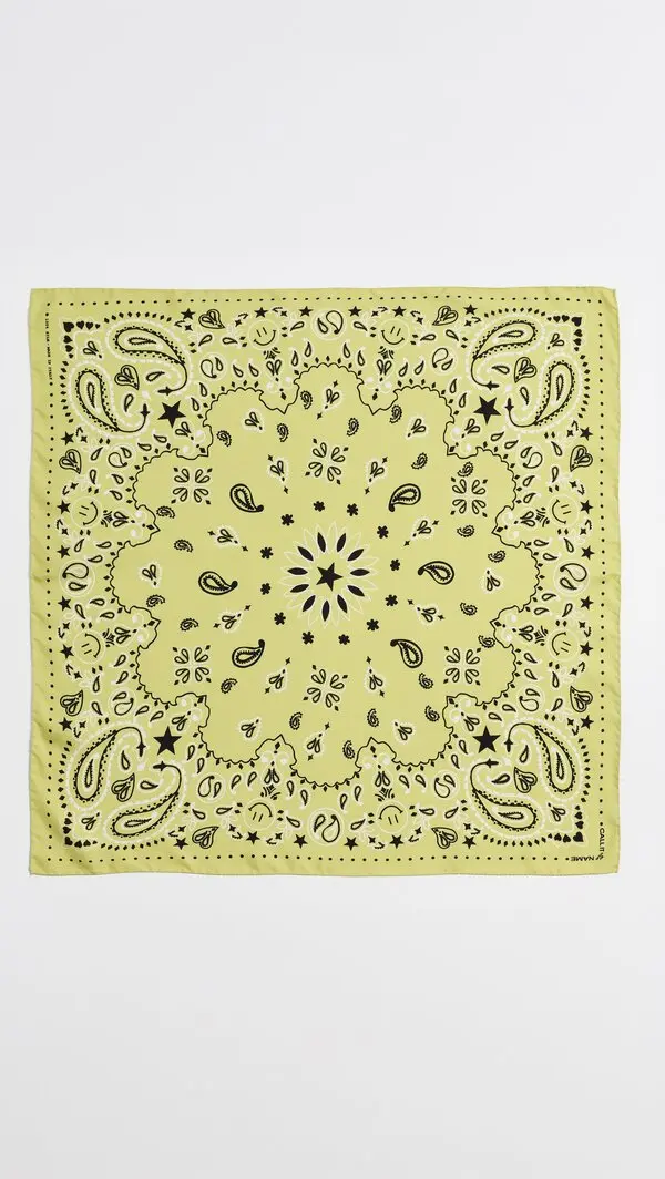 CALL IT BY YOUR NAME Silk Bandana Small - Yellow