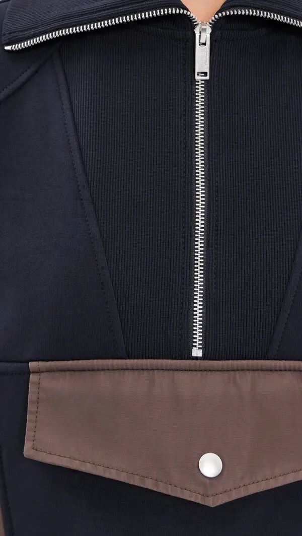 3.1 Phillip Lim French Terry Nylon Combo Utility Dress