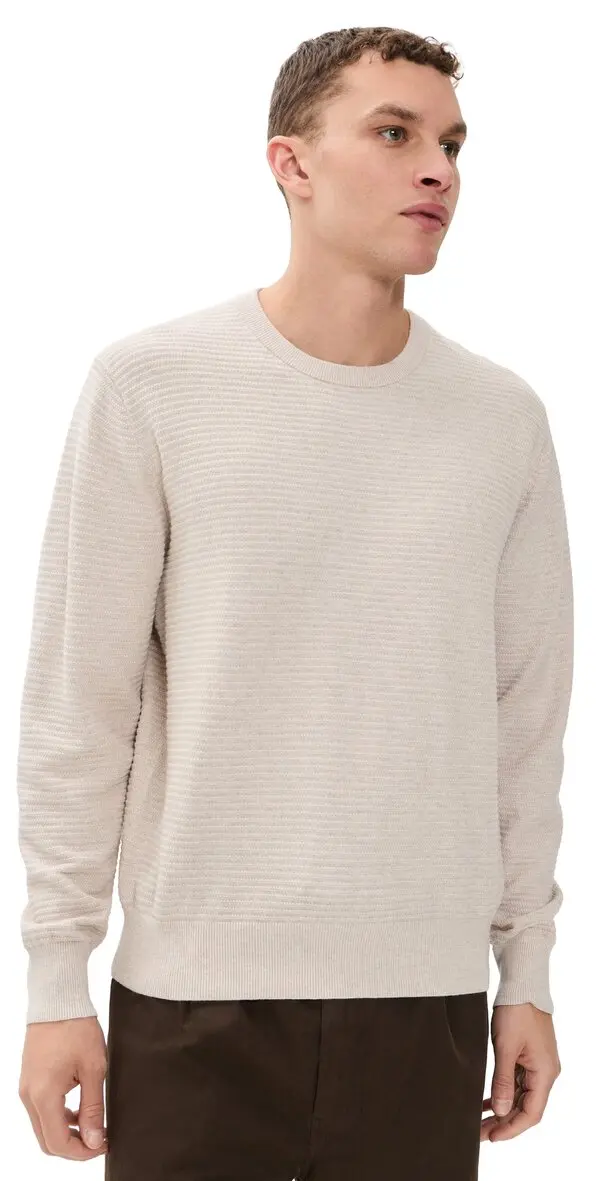 Madewell Core Cotton Long Sleeve Crew - Heather Stone