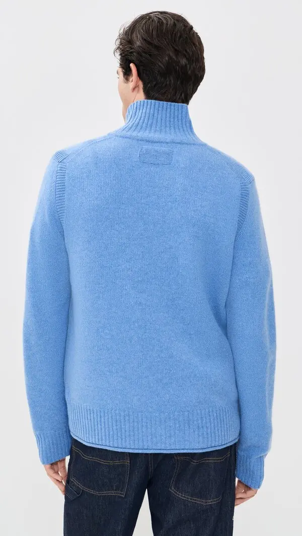 Guest In Residence Half Zip Cashmere Turtleneck Sweater