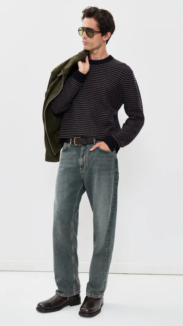 Nn07 Russell Textured Stripe Sweater