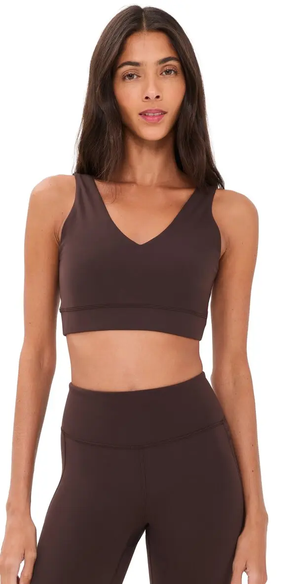 Sweaty Betty Ultimate Studio Voop Bra - Espresso Brown